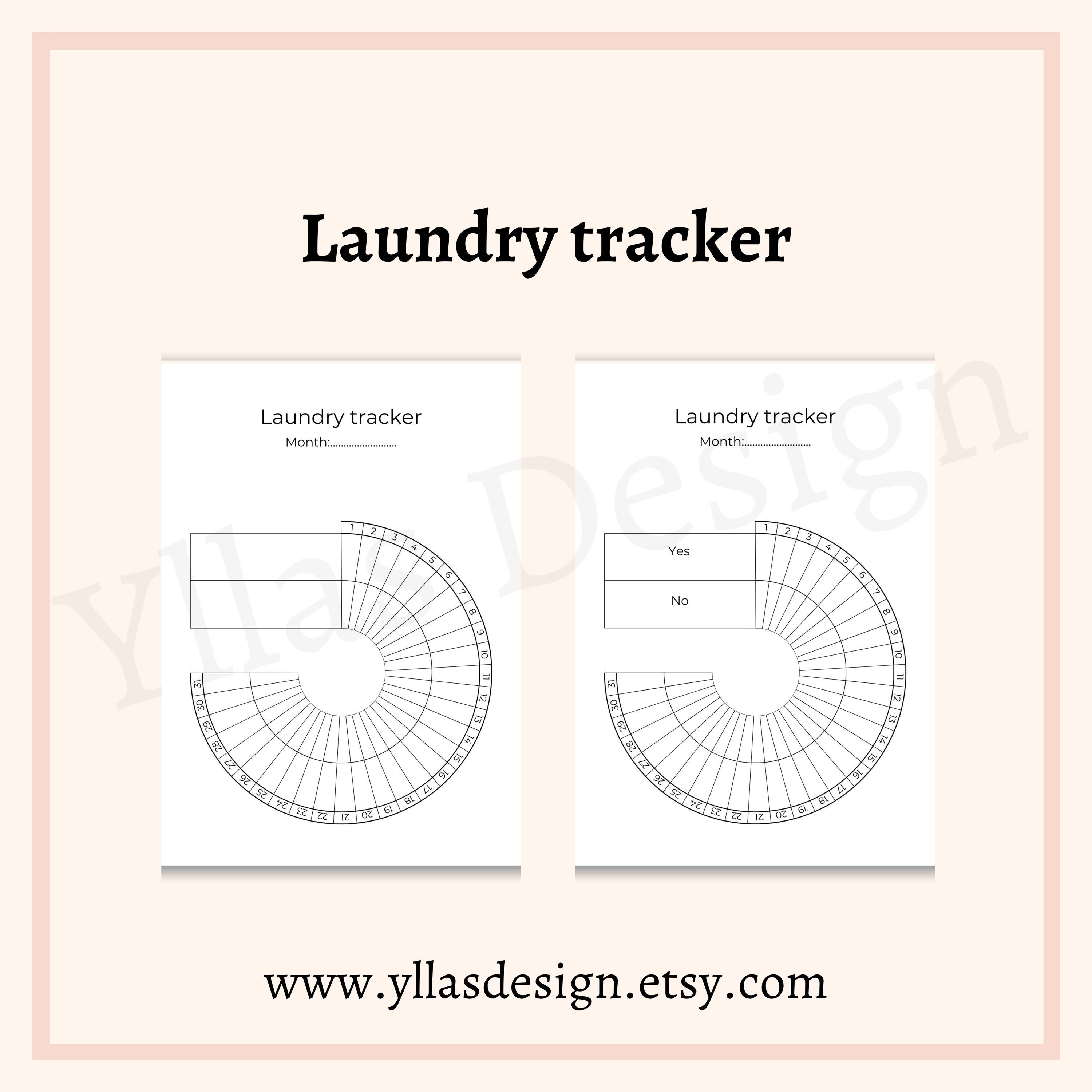 Laundry Tracker Printable Pdf Journal Page Laundry Daily Tracker ...