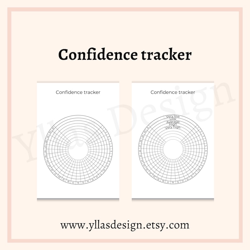 Confidence Tracker Printable Pdf Rate My Day Log Wellness Tracker Self ...