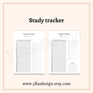 Study Tracker Printable Pdf Student Journal Student Planner Yearly ...