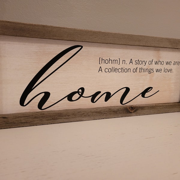 Home Definition Sign - Etsy