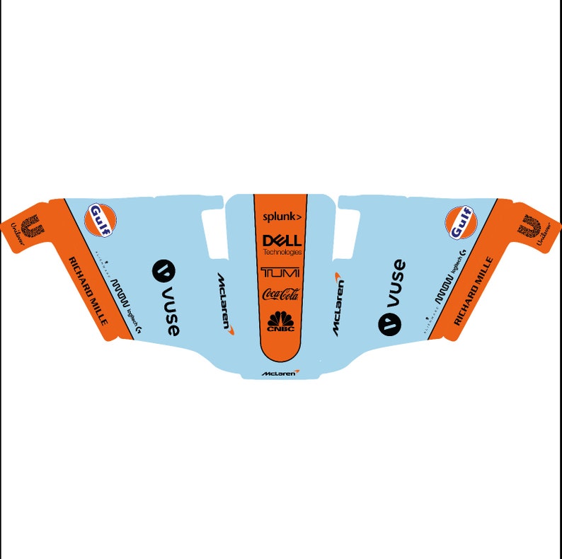 Mclaren Gulf Formula 1 Skin for Logitech G29 G920 Custom Vinyl Decal ...