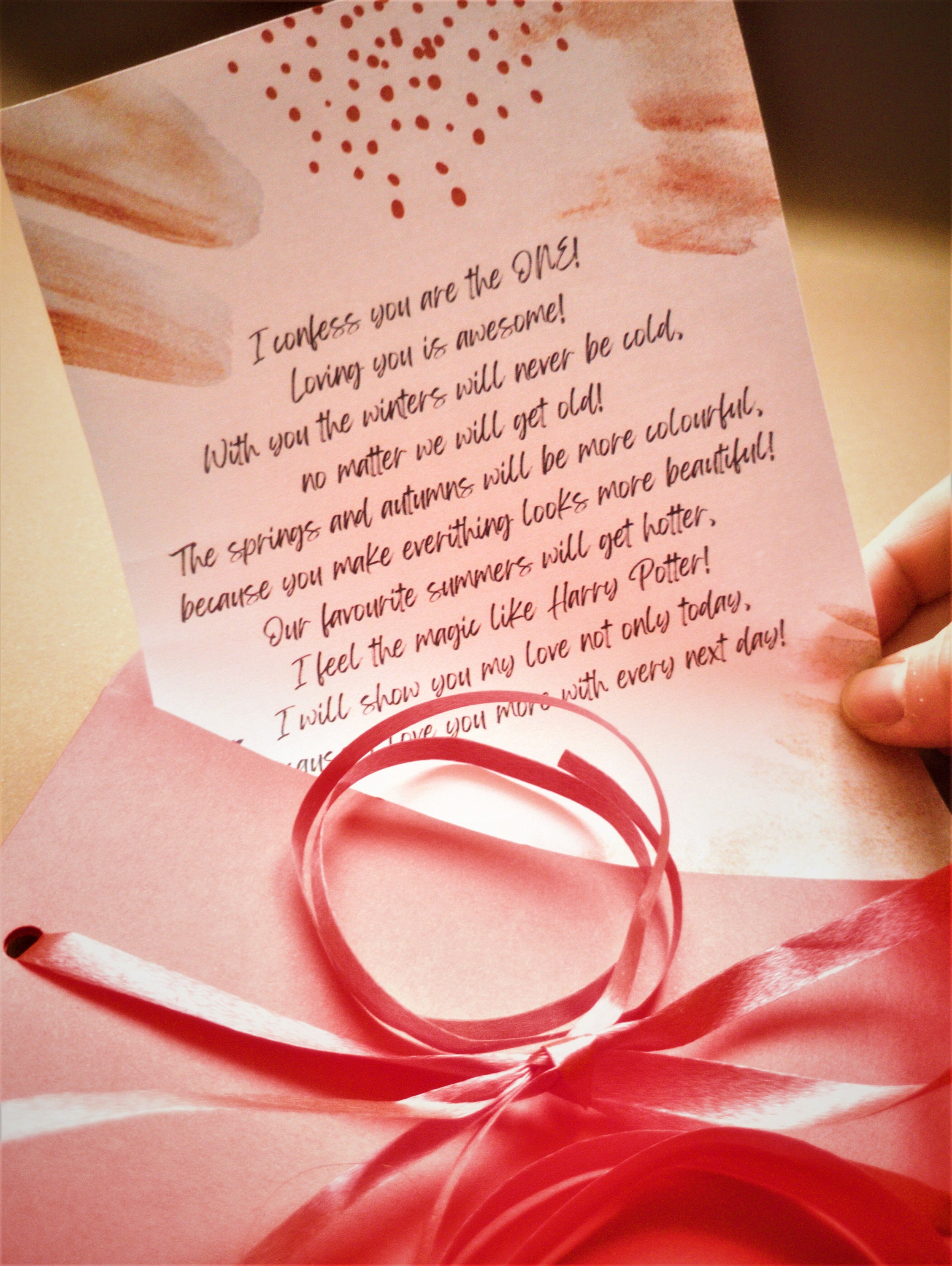 Inspirational Love Poem You Are the ONE Printable Elegant Present for ...