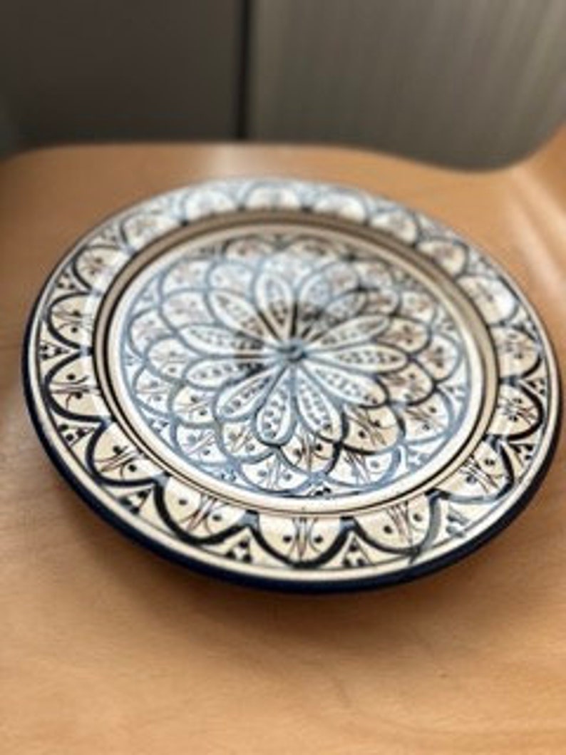 Large Traditional Moroccan Plate From AGADIR Exceptional Craftsmanship ...