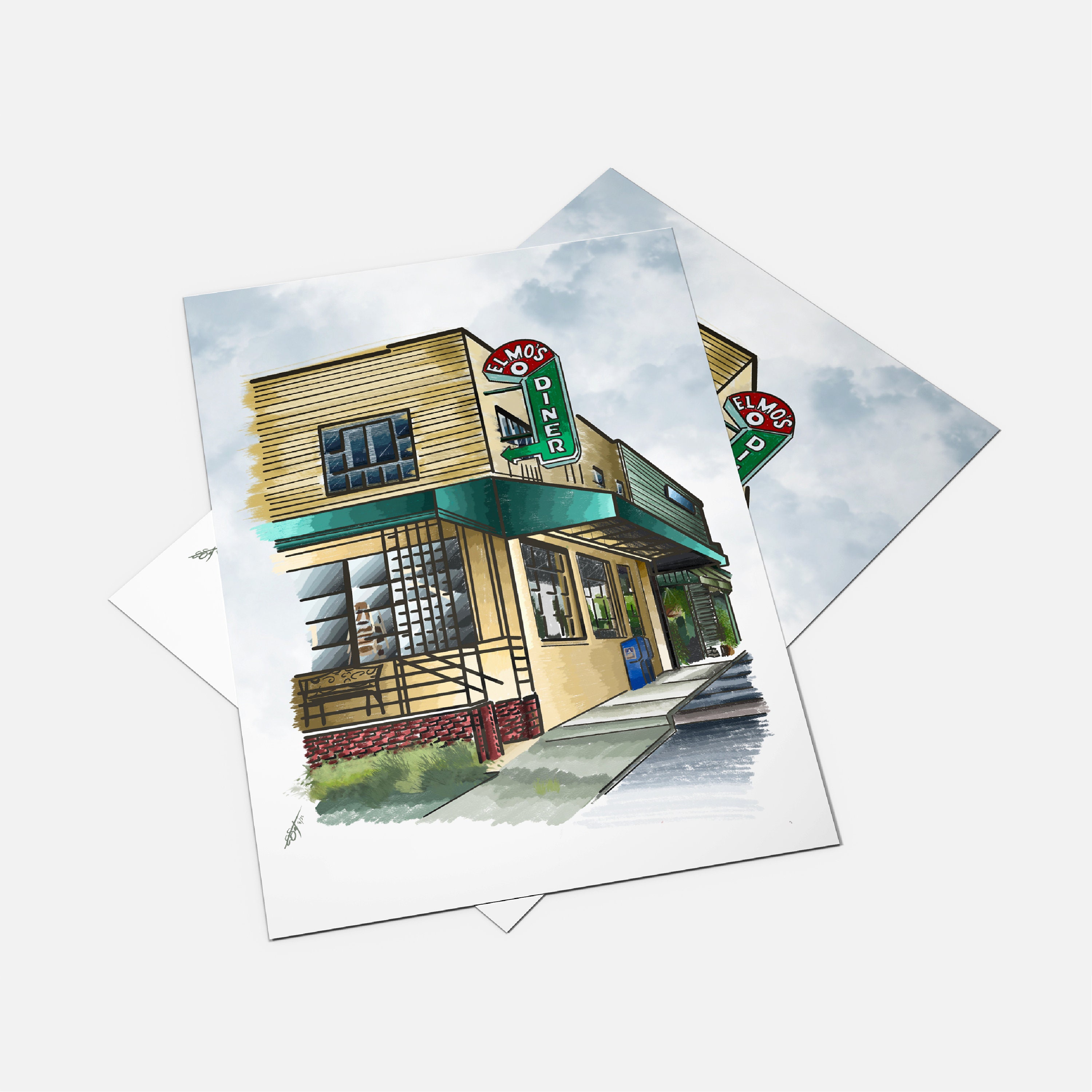 Elmos, Elmo's Diner, 9th Street, Downtown Durham NC, 919 - Etsy