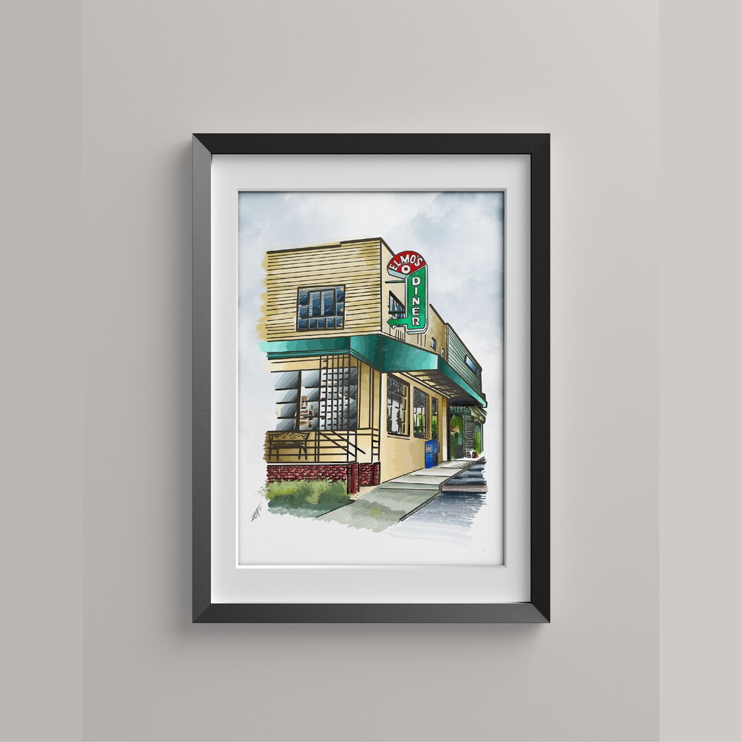 Elmos, Elmo's Diner, 9th Street, Downtown Durham NC, 919 - Etsy