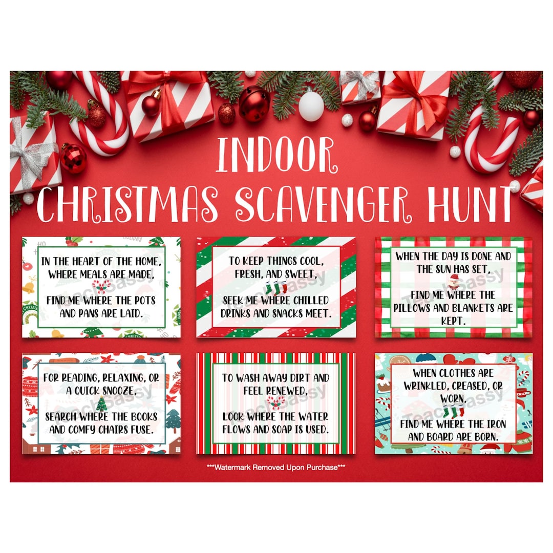 Christmas Scavenger Hunt - Etsy