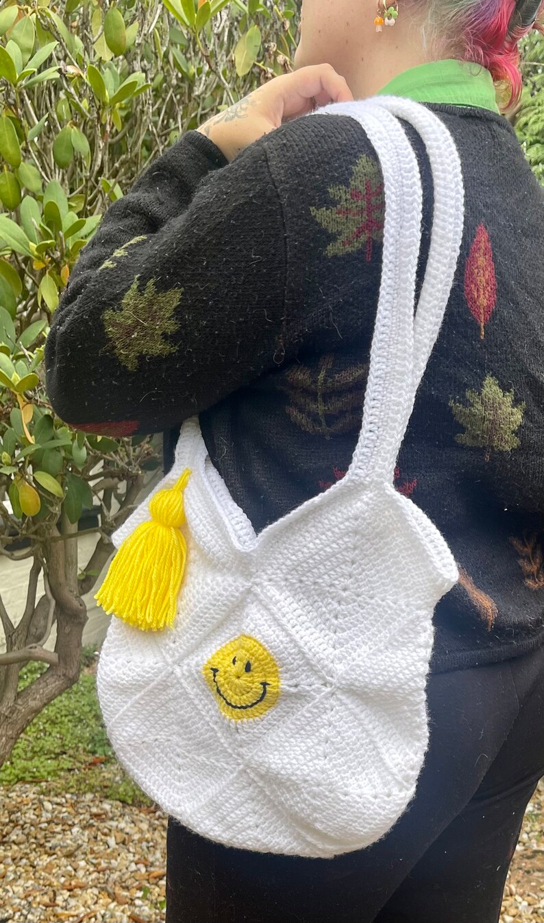 Smiley Tote Bag - Etsy