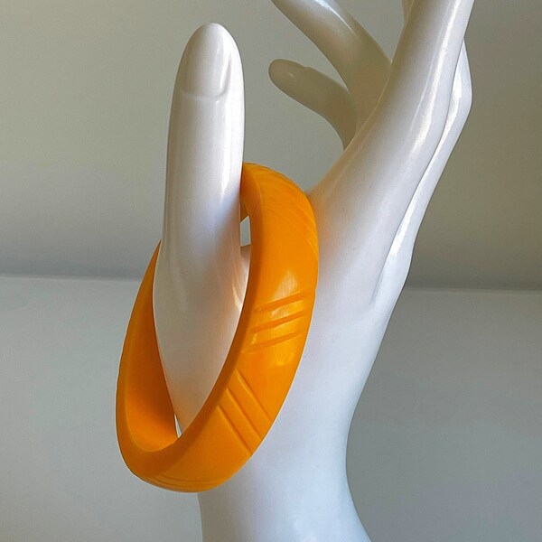 Orange Bangle Bracelet - Etsy