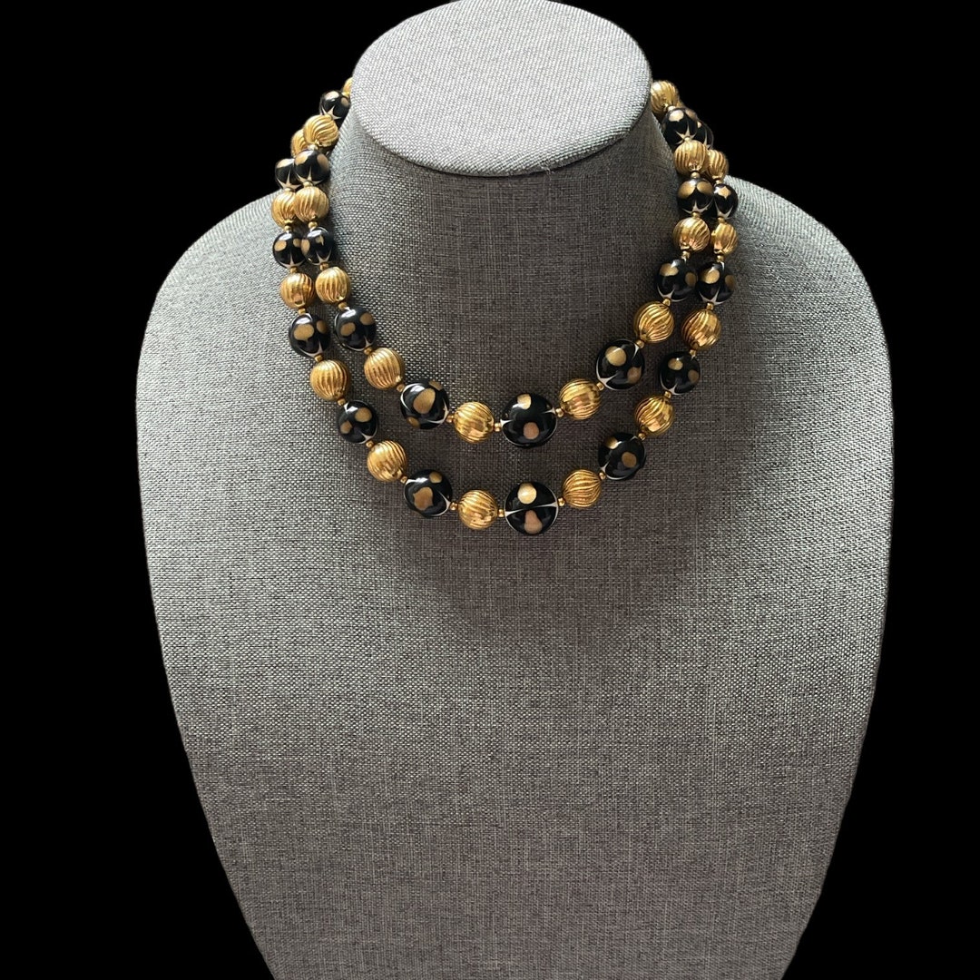 VINTAGE 1950s Crown Trifari Electra Collection Graduated Two-strand ...