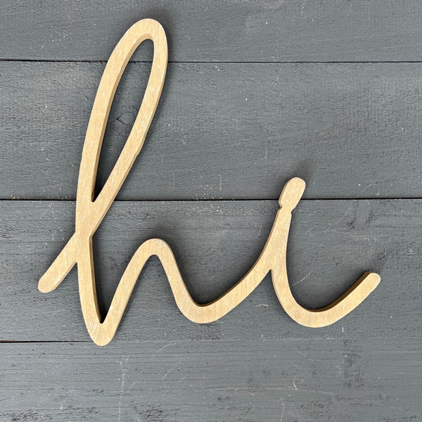 Wooden Hi Sign - Etsy