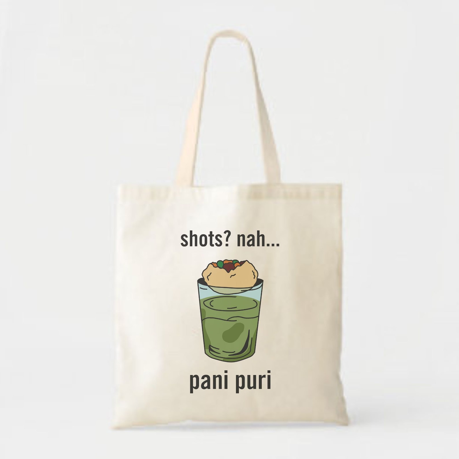 Pani Puri Tote Bag: Desi Pop Art, Organic Cotton Bag - Etsy