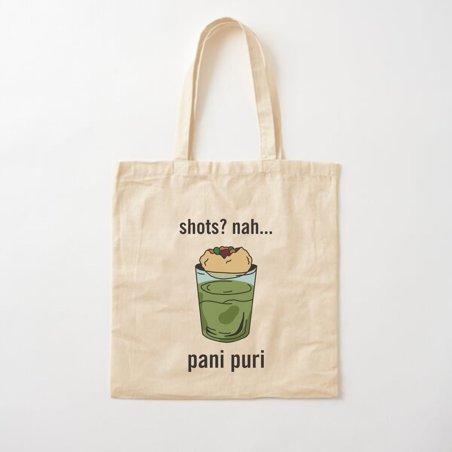 Pani Puri Tote Bag: Desi Pop Art, Organic Cotton Bag - Etsy
