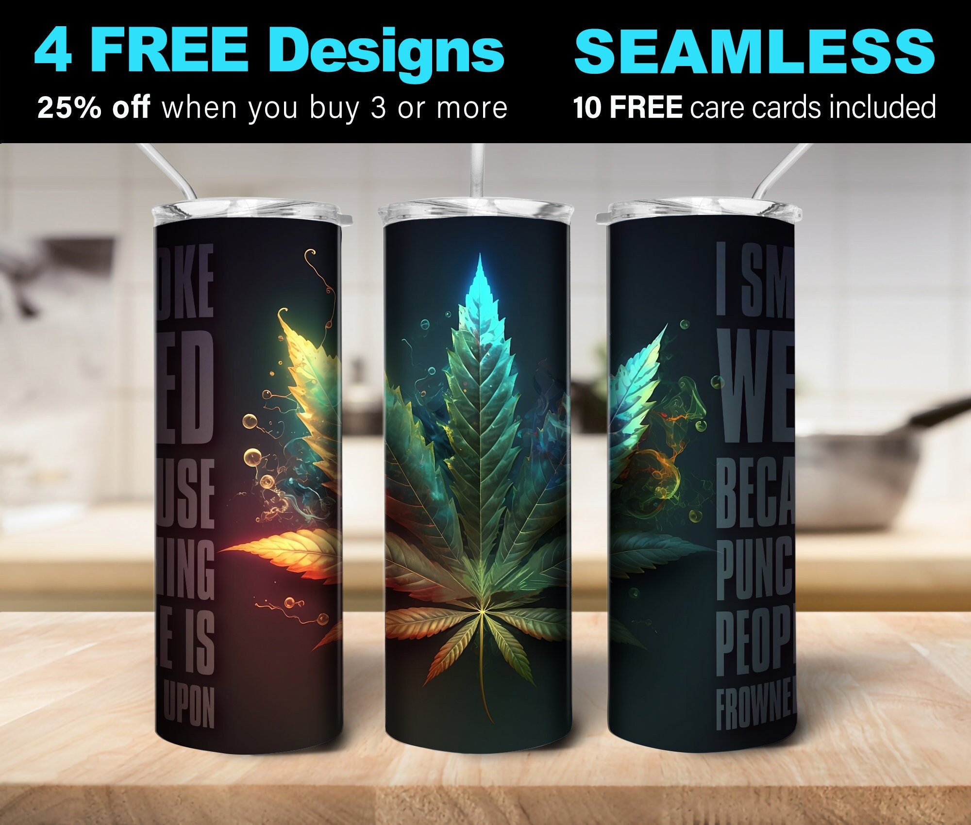 Weed 420 Seamless 20oz Skinny Tumbler, Cannabis, Tumbler Wrap, PNG ...