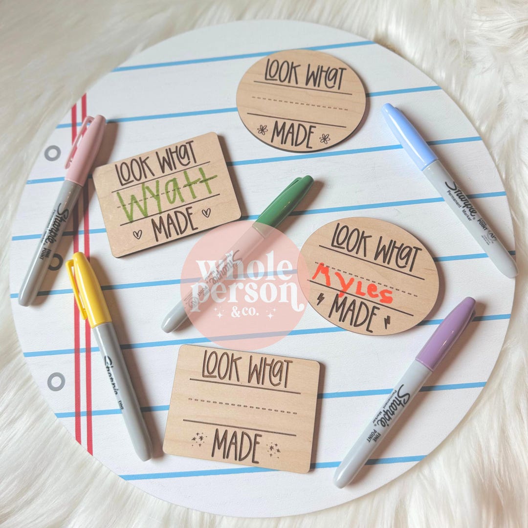 Look What I Made Magnet, Kid Artwork Holder, Kids DIY Magnet, Daycare ...