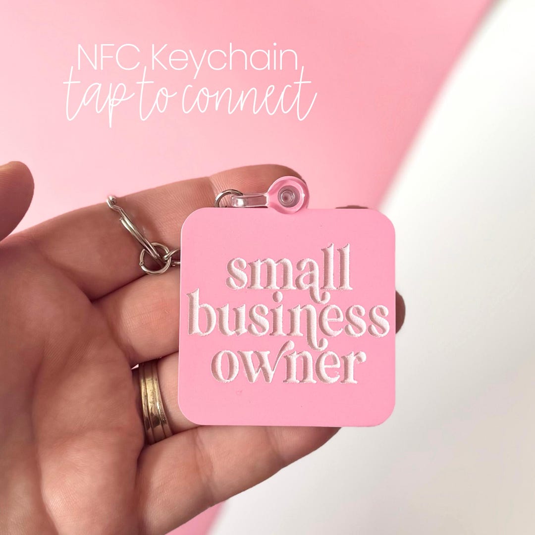 Custom NFC Keychain, Small Business Digital Business Card, Tap to ...