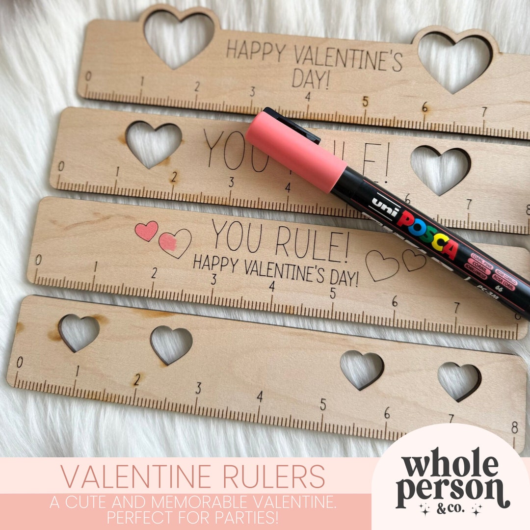 Valentine Rulers, Heart Rulers, Cute Class Valentines, Valentine Gifts ...