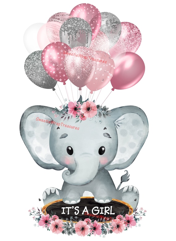 Baby Elephant Svg Clipart Set Pink Elephant Baby Shower Baby Elephant