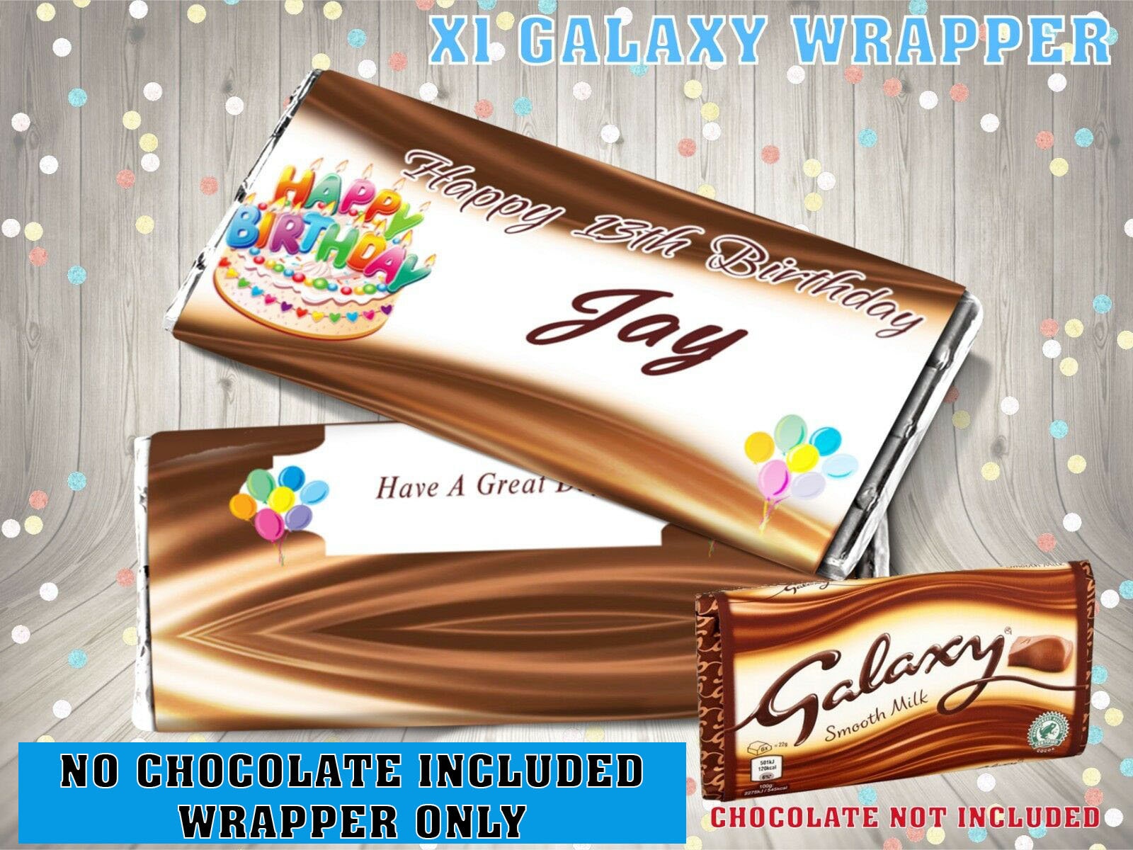 Personalised Galaxy Chocolate Bar Wrapper Novelty Birthday - Etsy UK