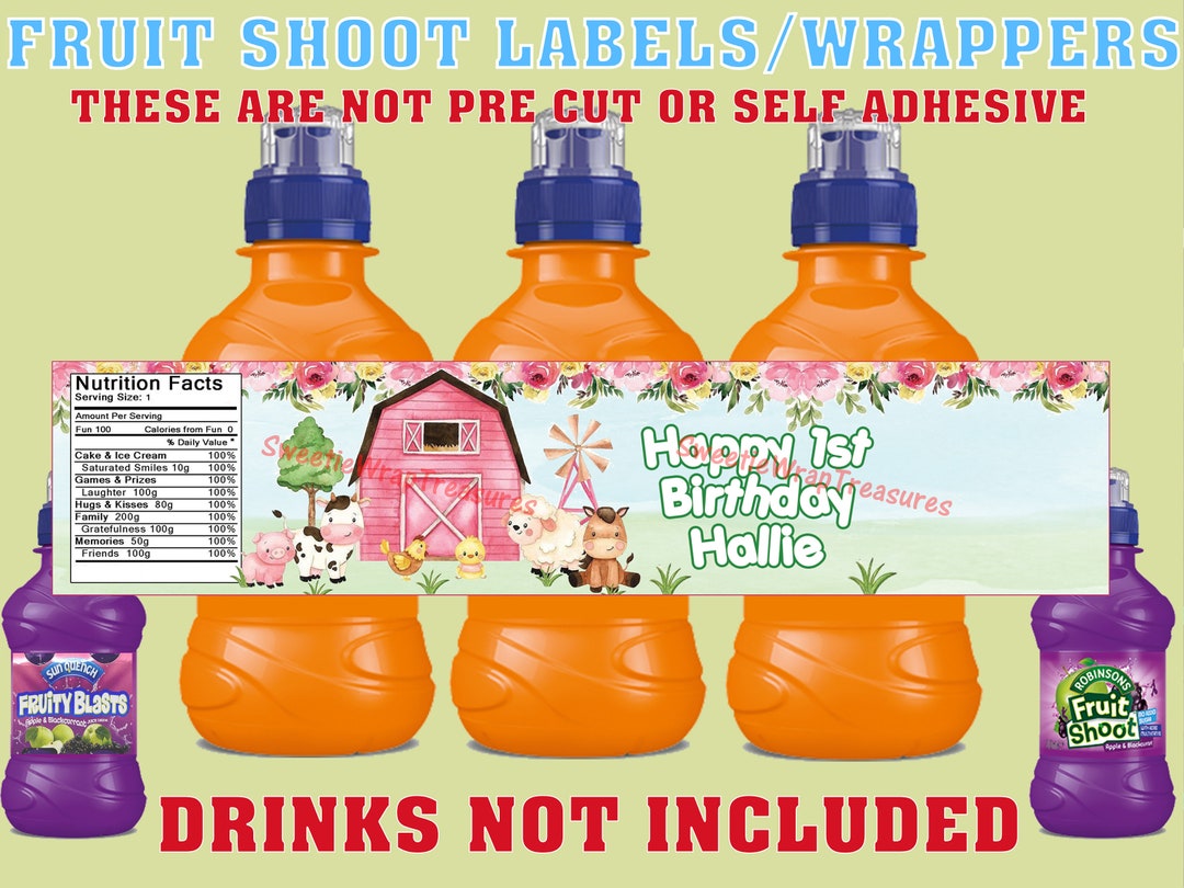 Cute Farm Animals Themed Drink or Chocolate Wafer Bar Wrappers ...