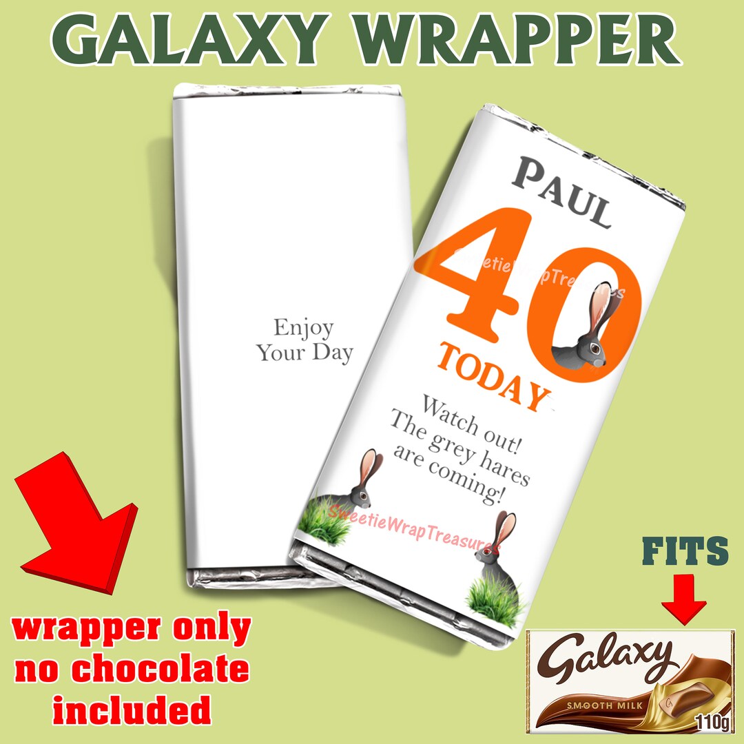 Funny 30th Birthday Chocolate Wrapper 40th Birthday Chocolate Funny ...