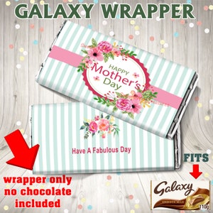 Personalised Mothers Day Chocolate Bar Wrapper Novelty Mother's Day ...