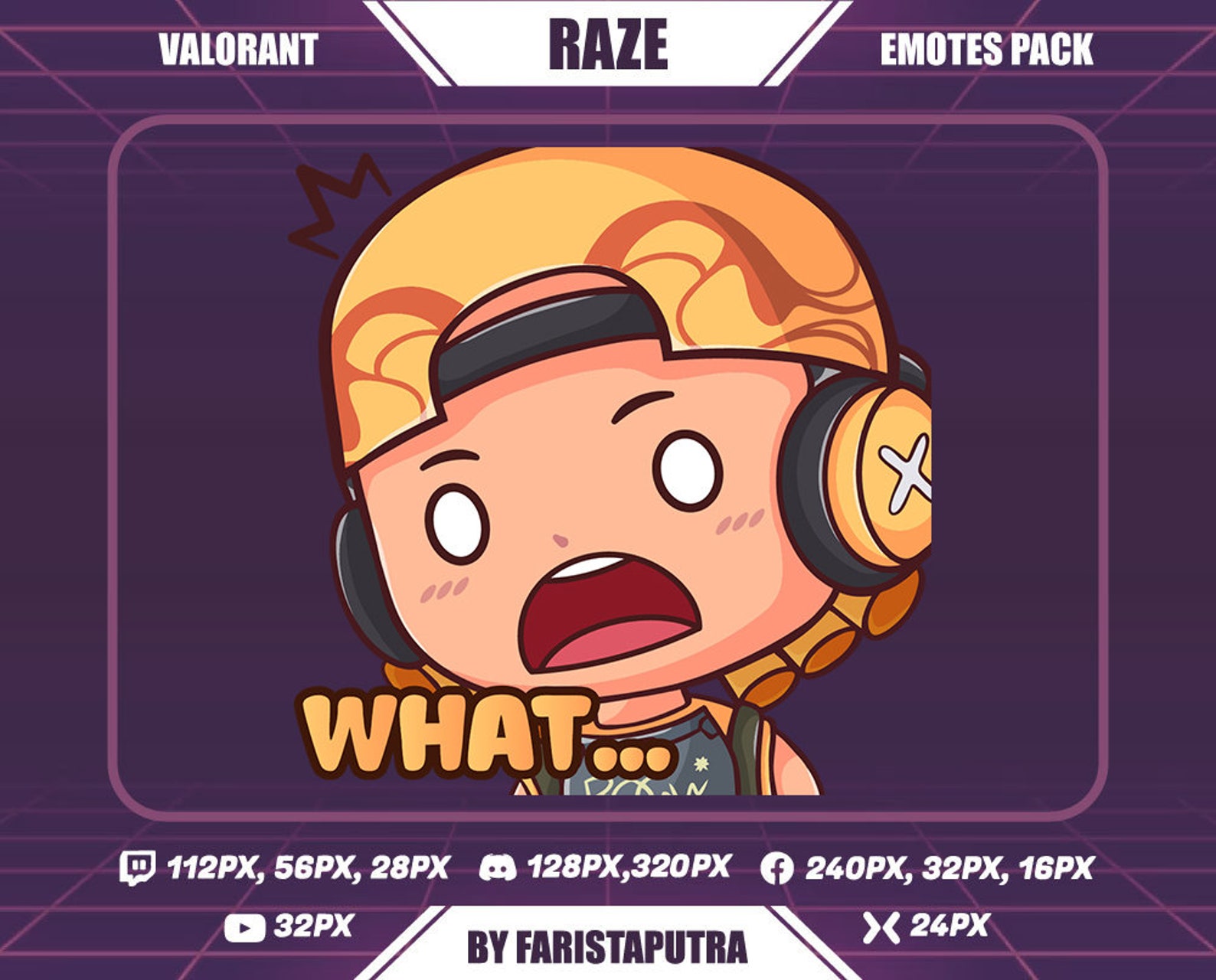 Raze Valorant Twitch Emotes Chibi Raze Valorant Twitch - Etsy
