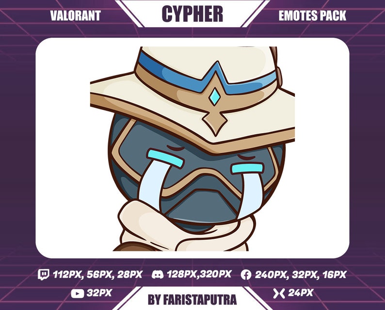 Cypher Valorant Twitch Emotes, Chibi Cypher Valorant Twitch Emotes ...