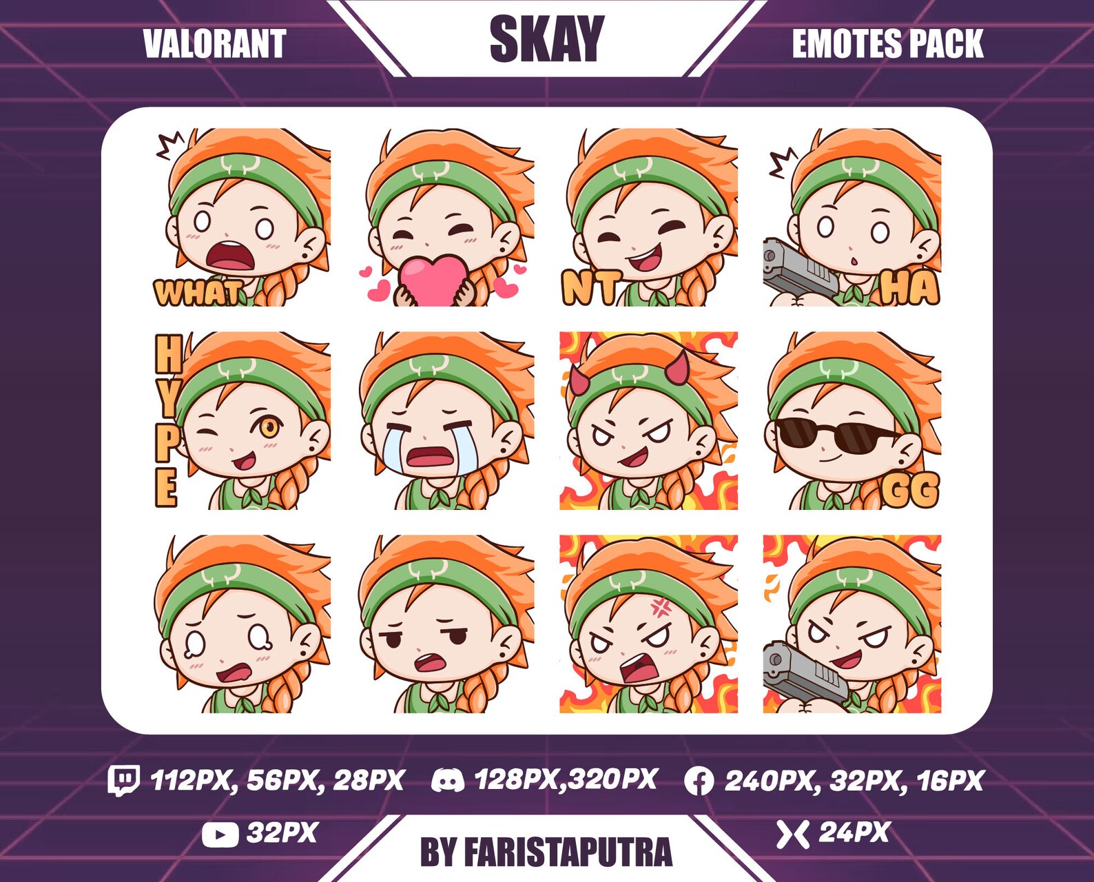 Skay Valorant Twitch Emotes Chibi Skay Valorant Twitch - Etsy