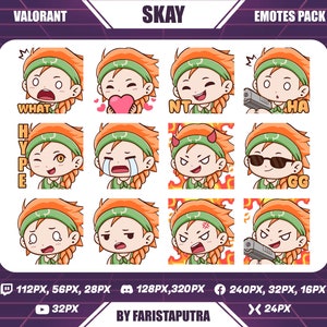 Skay Valorant Twitch Emotes, Chibi Skay Valorant Twitch Emotes, Cute ...