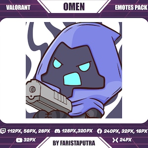 Omen Valorant Twitch Emotes, Chibi Omen Valorant Twitch Emotes, Cute ...