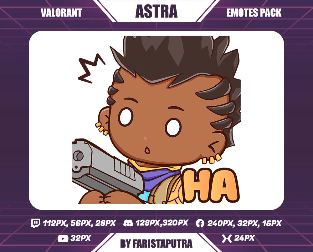 Astra Valorant Twitch Emotes, Chibi Astra Valorant Twitch Emotes, Cute ...