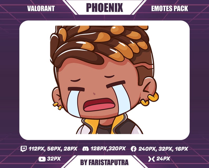 Phoenix Valorant Twitch Emotes, Chibi Phoenix Valorant Twitch Emotes ...