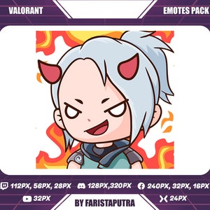 Jett Valorant Twitch Emotes, Chibi Jett Valorant Twitch Emotes, Cute ...
