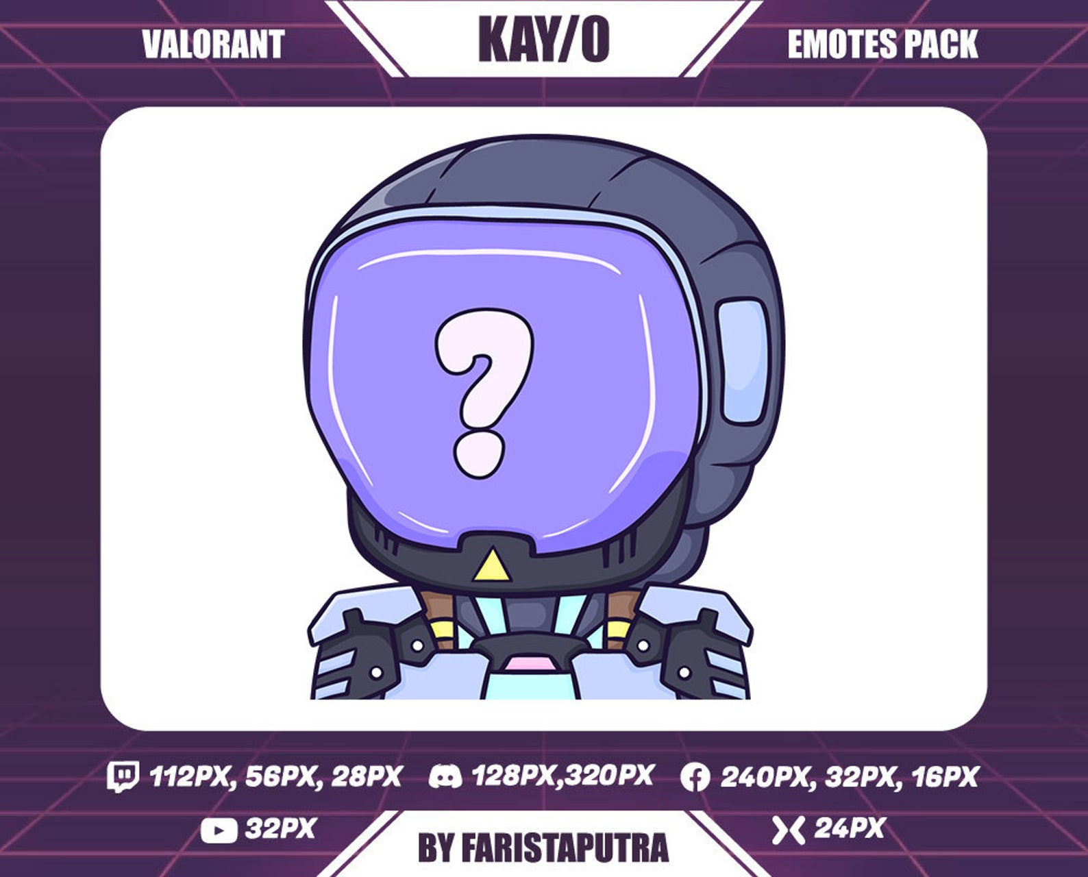 Chibi Kay/o Valorant Twitch Emotes, Discord Emoji (PNG Files) - Etsy