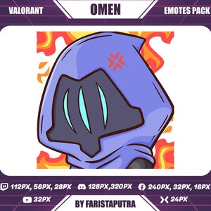 Omen Valorant Twitch Emotes, Chibi Omen Valorant Twitch Emotes, Cute ...