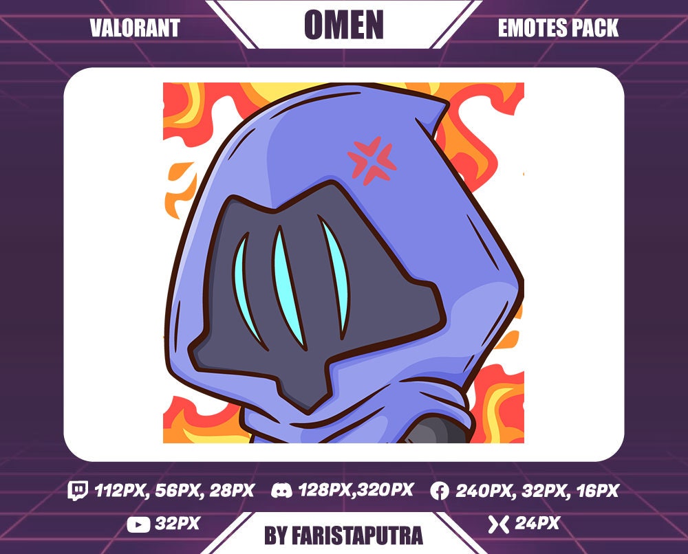 Omen Valorant Twitch Emotes, Chibi Omen Valorant Twitch Emotes, Cute ...