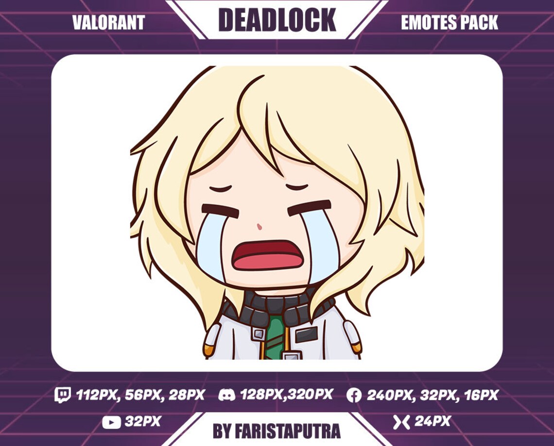 Deadlock Valorant Twitch Emotes Chibi Deadlock Valorant - Etsy