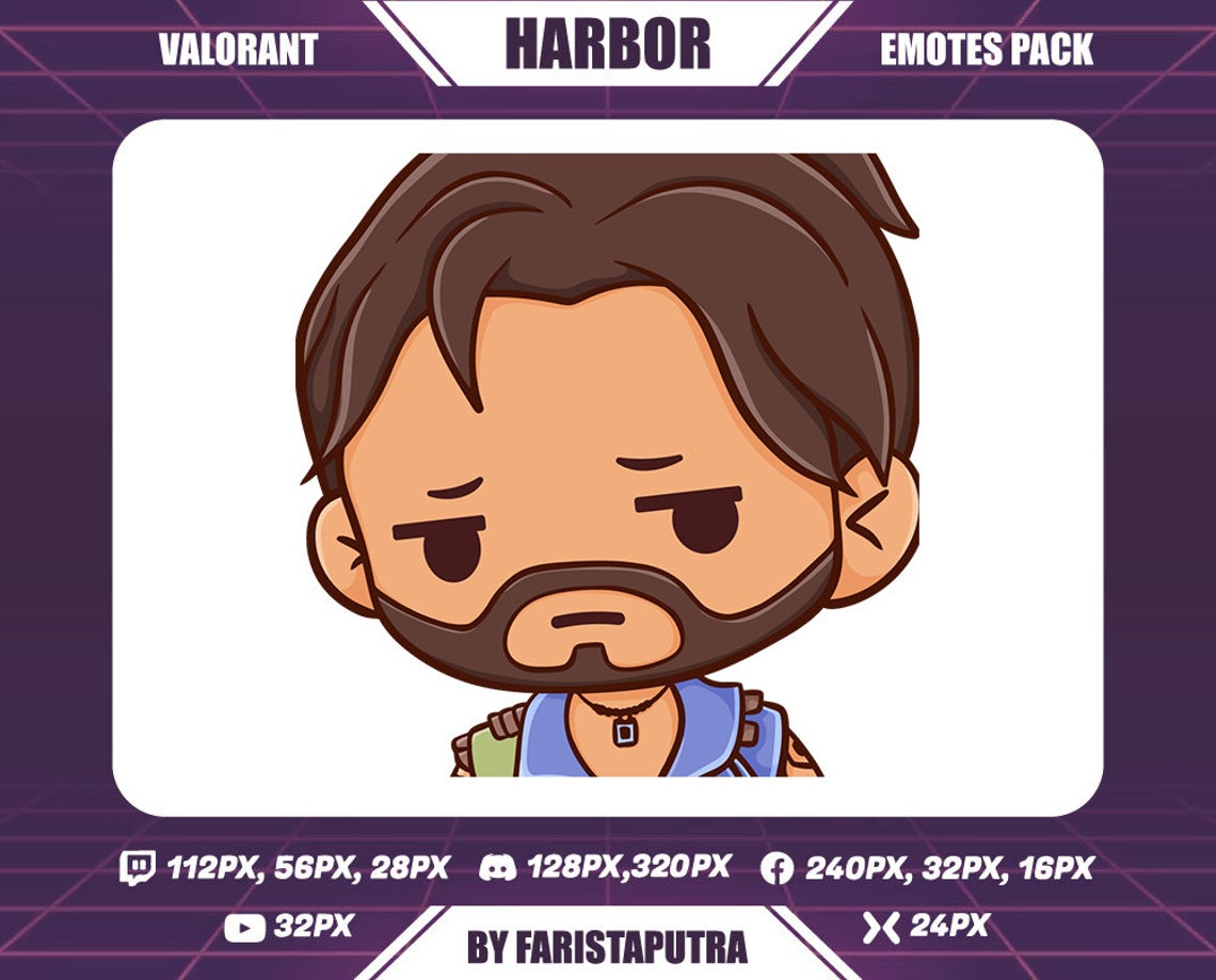 Harbor Valorant Twitch Emotes Chibi Harbor Valorant Twitch - Etsy