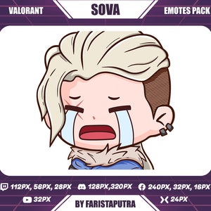 Chibi Sova Valorant Twitch Emotes: Anime Discord Emoji (digital ...