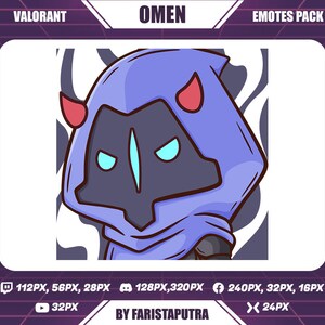 Omen Valorant Twitch Emotes, Chibi Omen Valorant Twitch Emotes, Cute ...