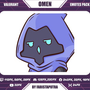 Omen Valorant Twitch Emotes, Chibi Omen Valorant Twitch Emotes, Cute ...