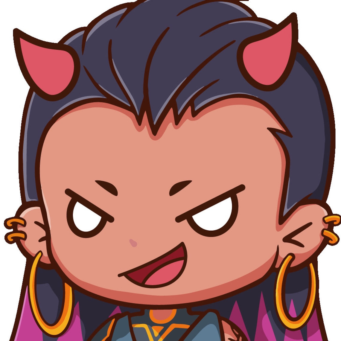 Reyna Valorant Twitch Emotes, Chibi Reyna Valorant Twitch Emotes, Cute ...