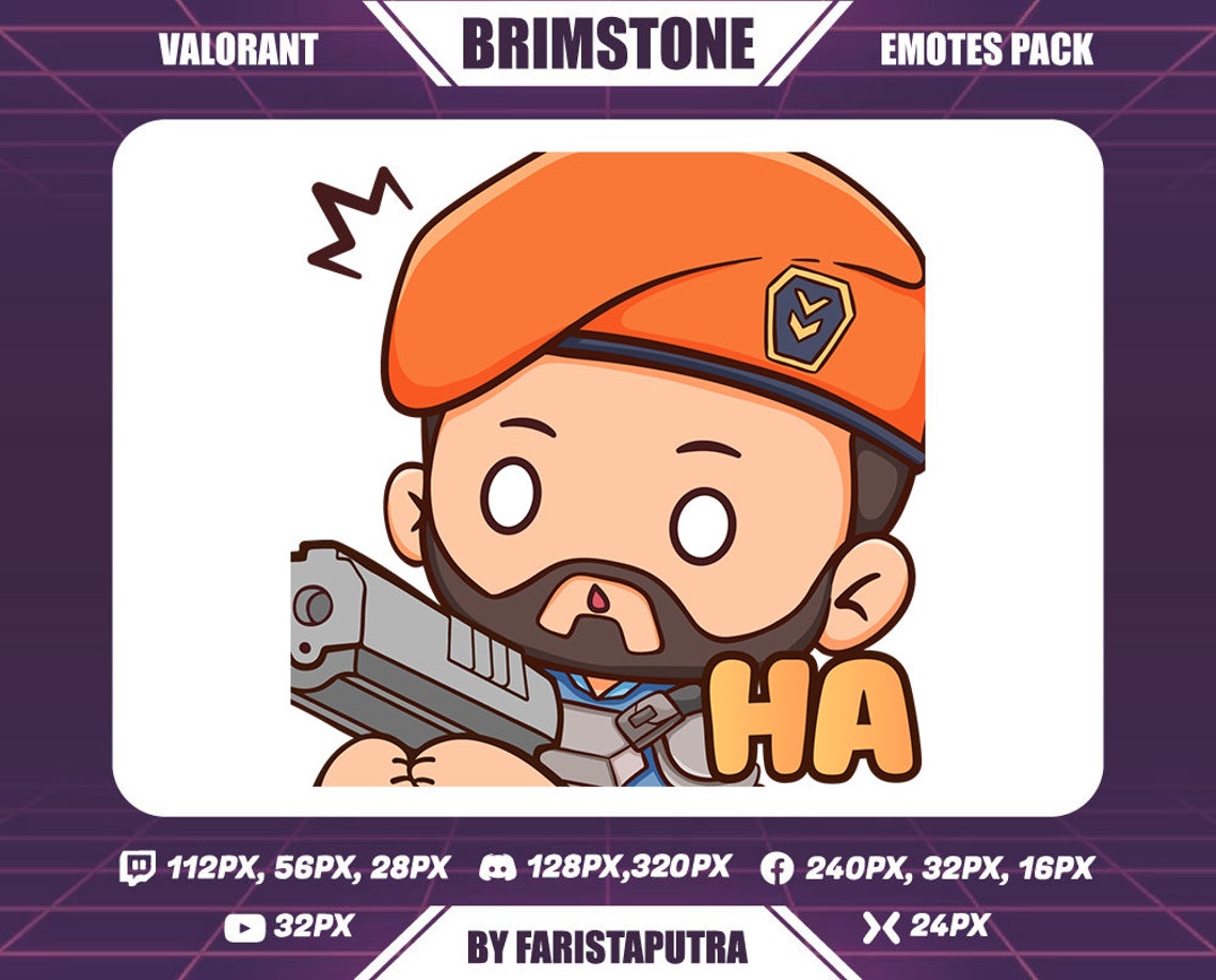 Brimstone Valorant Twitch Emotes, Chibi Brimstone Valorant Twitch ...