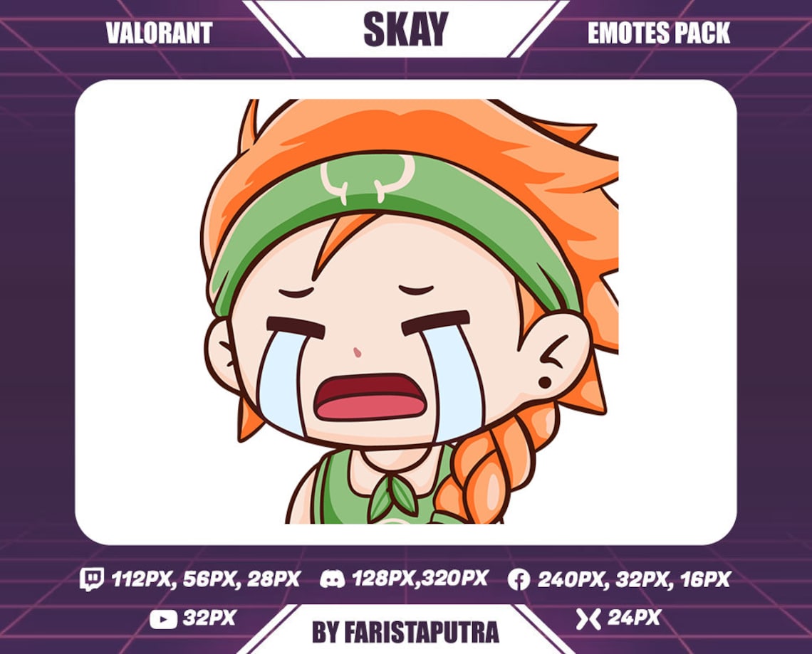 Skay Valorant Twitch Emotes Chibi Skay Valorant Twitch - Etsy