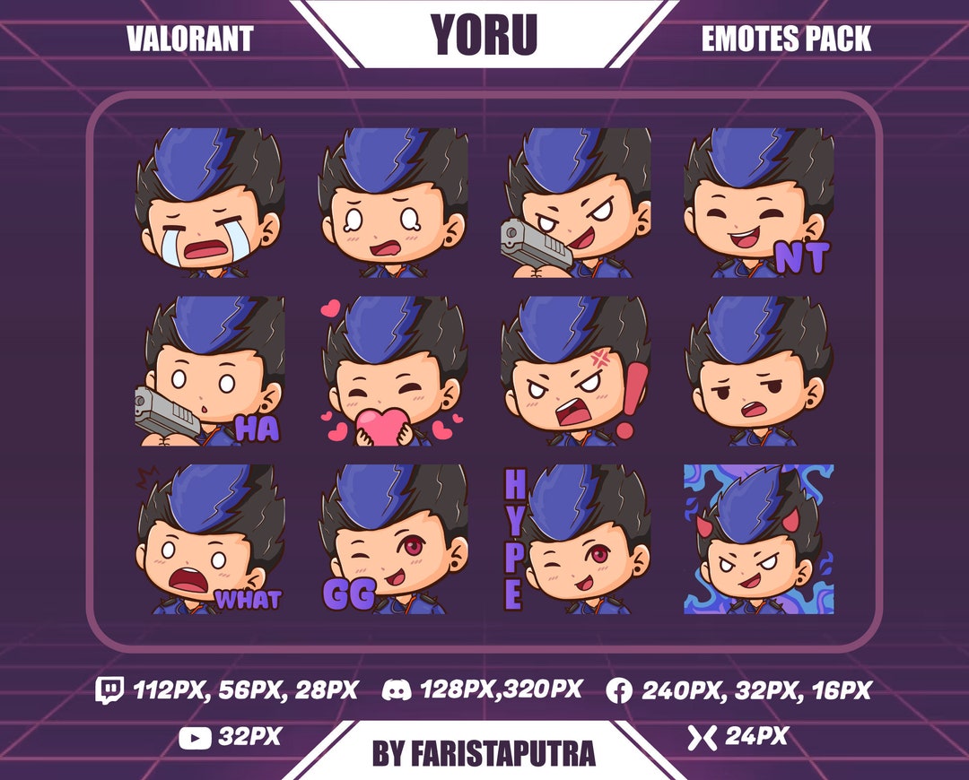 Yoru Valorant Twitch Emotes Chibi Yoru Valorant Twitch - Etsy UK