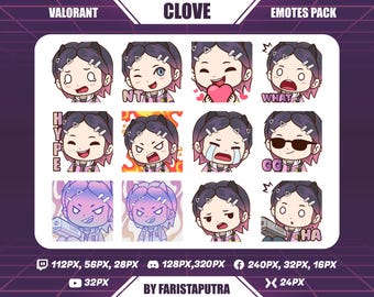 Valorant Clove Emotes / Twitch & Discord - Etsy