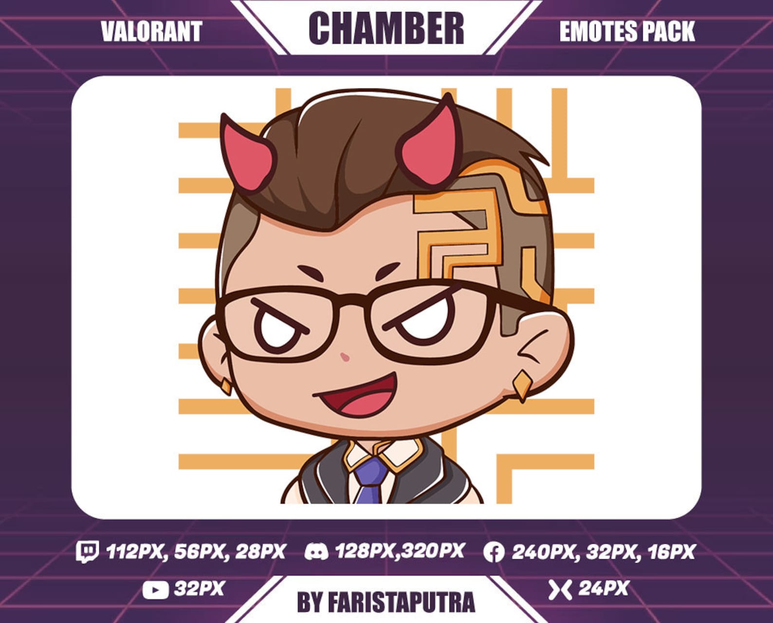 Chibi Chamber Valorant Twitch Emotes, Anime Emoji (digital Download) - Etsy