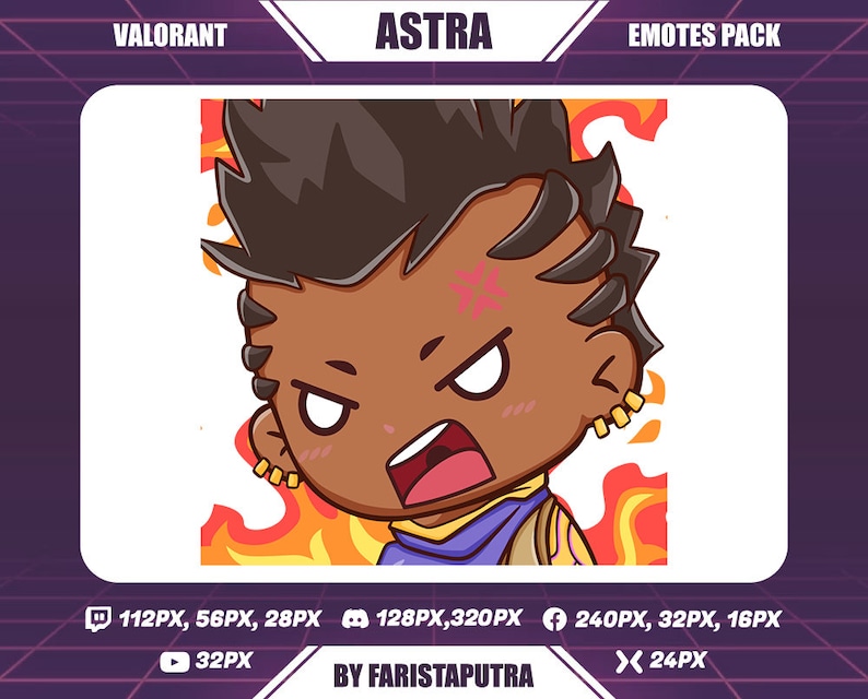 Astra Valorant Twitch Emotes, Chibi Astra Valorant Twitch Emotes, Cute ...
