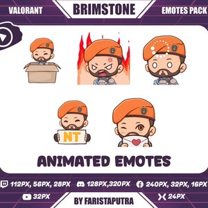 Brimstone Valorant Animated Twitch Emotes, Chibi Brimstone Valorant ...