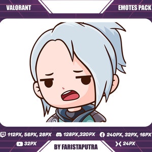 Jett Valorant Twitch Emotes, Chibi Jett Valorant Twitch Emotes, Cute ...